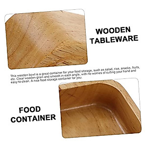 Wooden Bowl Pasta Kit Pasta Containers Glass Snack Containers Glass Basin Cereal Bowl Trifle Bowl Snacks Salad Bowl Salad Bowls Fruit Dish Dessert Wood Salt Glass Salad Bowl ( Color : Small , Size : 9