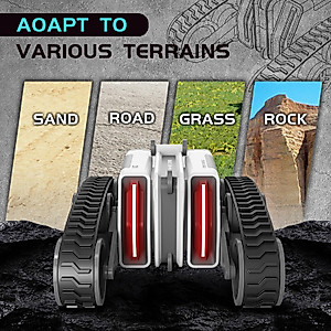 HScopter Remote Control Car, RC Cars with Tracked Double-Sided RC Crawler Driving 360° Rotating Lights RC Stunt Car Toy Gifts Presents for Xmas Birthday Chirstams Party Boys/Girls Ages 6+