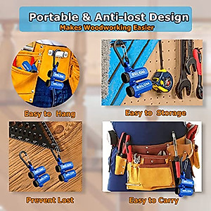 RRLOM Stair Gauges for Framing Square with Holder, Tall Stair Gauges Layout Attachement Tool for Carpentry Squares, Circular Saw Metal Stair, Carpentry Squares Stair Rafter Gauge Clamp