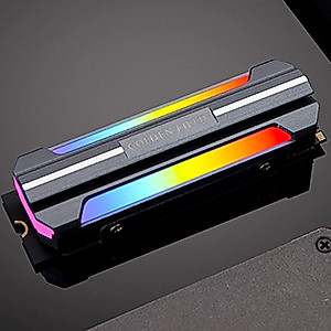 CALIDAKA M.2 2280 Heatsink Cooler,SSD Heatsinks ARGB Thermal Pad 5V 3pin Radiator M.2 SSD Cooling Sink,Solid State Disk Radiator for 2280 M.2 SSD