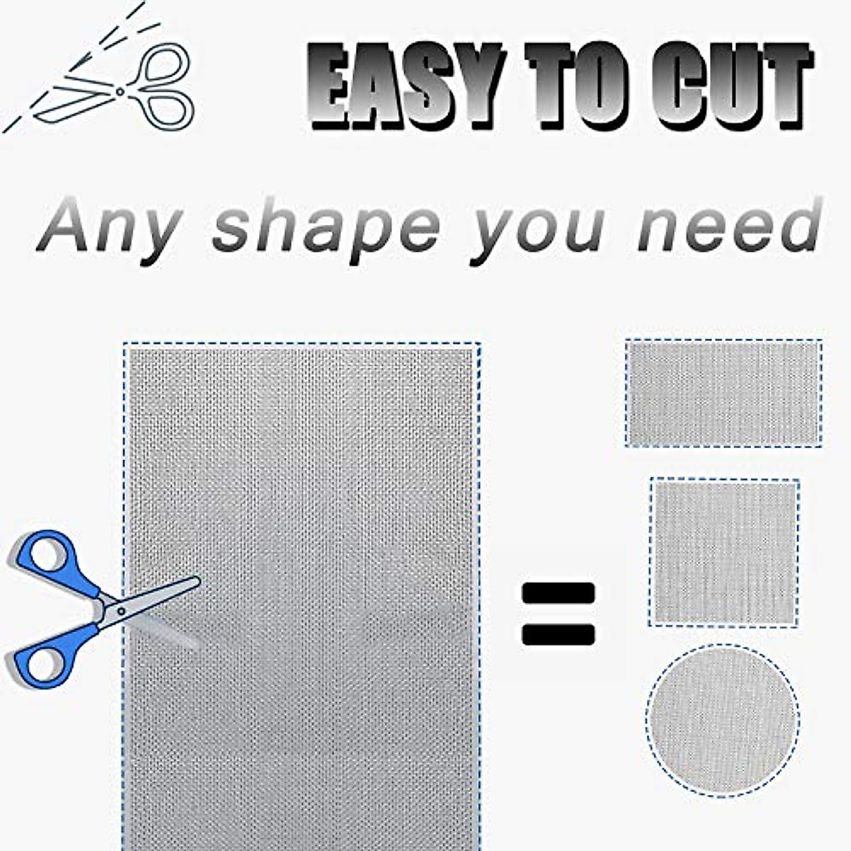 304 Stainless Steel Woven Wire 8 Mesh - 12"X24" (30cmX60cm) Garden Fence BBQ Wire Mesh Window Screen Mesh 2 Pcs