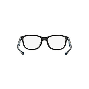 Oakley Ox8106 Cross Step Round Prescription Eyeglass Frames, Polished Black/Demo Lens, 50 mm