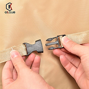 Patio Furniture Sectional Set Covers Large Water Resistant Outdoor Furniture Set Covers Loveseat Covers Beige 112" L x 98" W x 28" H