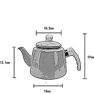 UXZDX Enamel Kettle, Enamel Kettle Coffee Pot Flower Teapot Gas Stove Induction Cooker Universal (Color : Red)