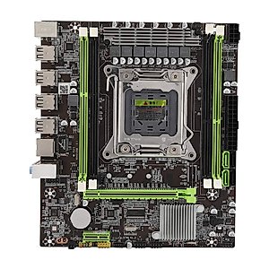 Hopcd Desktop Computer Motherboard, LGA 2011 Motherboard Support 1066/1333/1600 / 1866MHz DDR3+ RTL8111H Gigabit Network Card / SATA3.0+PCI-E /6-Channel Audio Chip