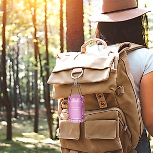 SEAMAGIC 4-Pack LED Pink Camping Lanterns, Essential Emergency Lights for Power Outages, Hiking, Hurricane