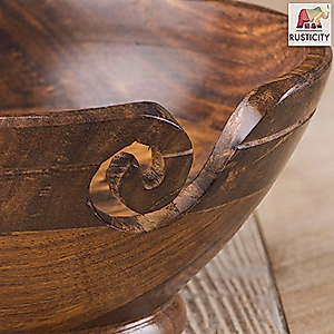 Rusticity® Wood Yarn Bowl | Knitting Bowl, Crochet Yarn Holder | Handmade | 6x3 in