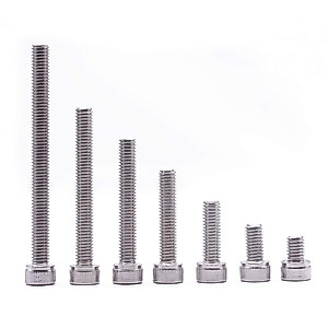 1/4-20 x 2 Socket Head Cap Screw Bolt, 304 Stainless Steel 18-8, Allen Hex Drive, Coarse Thread UNC, 10 PCS