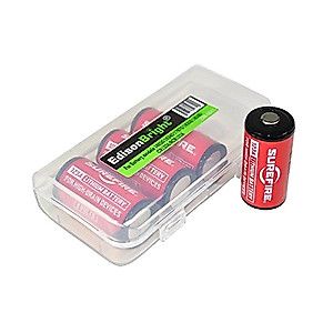 12 Pack SureFire CR123A Lithium Batteries (Made in USA) SF123A with EdisonBright BBX3 Battery Carry case Bundle