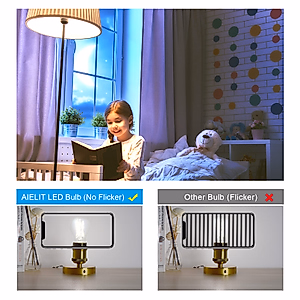 Remote Control Smart Edison A19 LED Light Bulbs- E26 Standard Base- Dimmable 4W(40W Equivalent)- Adjustable Color Temperature (2700K- 5000K)- No App or Wi-Fi Required- Remote Included- 4 Pack