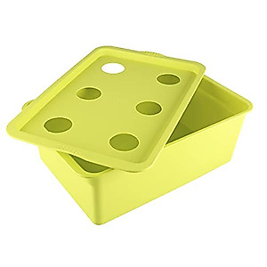 Homend DWC Deep Water Culture Hydroponic System Growing Kit, Medium Size w/Airstone, 6 Plant Sites (Holes) Bucket, Air Pump, Rockwool - Best Indoor Herb Garden for Lettuce, Mint, Parsley (6 Sites)