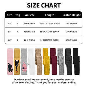 BOOPH 3 Pack Girl Legging Pants Knit Footless Tights 5-8 Year Yellow Pink Gray