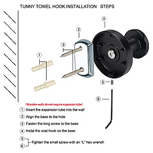 TUNNY 5 Pack Round Towel Hooks-Champagne Gold Modern Coat Hooks Shower Towel Hooks for Bathroom Kitchen Home Storage