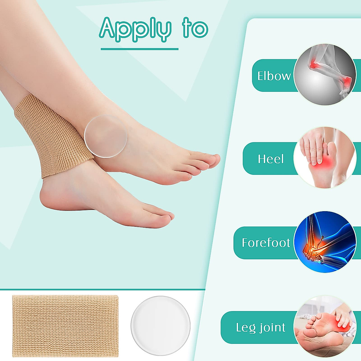 4 Pieces Ankle Gel Sleeve Padded Socks Ankle Protector Gel Sleeve Socks Gel Pads Ankle Support Brace Pad Skateboard Accessories for Skating Riding Ski Ankle Protection Foot Support Socks