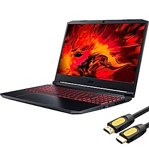 Acer Nitro 5 AN515 Gaming Laptop, 15.6" IPS FHD, AMD Ryzen 5 4600H (Beat i7-9750H), GTX 1650, 6 Cores up to 4.00 GHz, 16GB RAM, 512GB SSD, Backlit, RJ-45, Wi-Fi 6, Mytrix HDMI Cable, Win 10 (Renewed)