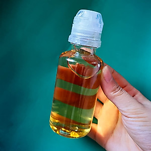 HYMAOME 4pcs Plastic Honey Squeeze Bottle Travel Condiment Dispenser Flip Top Reusable/Refillable/Leakproof Little to-go Containers,Camping Trip Sauce Bottles,Lunch/Picnic Condiment Bottles