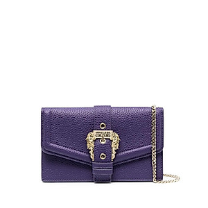 Versace Couture Purple Sketch Grainy Wallet, berry, M