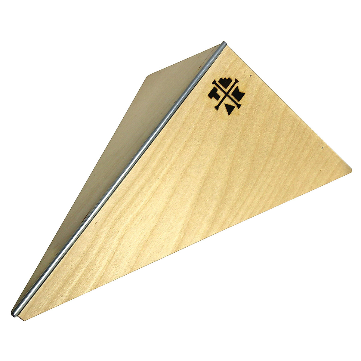 XL Polebank Fingerboard Obstacle - Handmade Ramp in USA - Large Park Sized with Steel Rail - 12" Long, 4.5" Tall - Teak Tuning