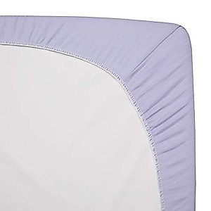 American Baby Company Supreme Fitted Crib Sheet 28" x 52", Enhanced Thickness for Soft, Breathable Neutral 100% Cotton Jersey Comfort, Lavender, for Boys and Girls