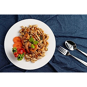 HSSPIRITZ 2 Pieces Good Morning Granny Funny Engraved Stainless Spoon Fork Set,Restaurant Dinner Spoon and Fork With Gift Box,Best Gifts for Grandma Mom Birthday Mother's Day Christmas