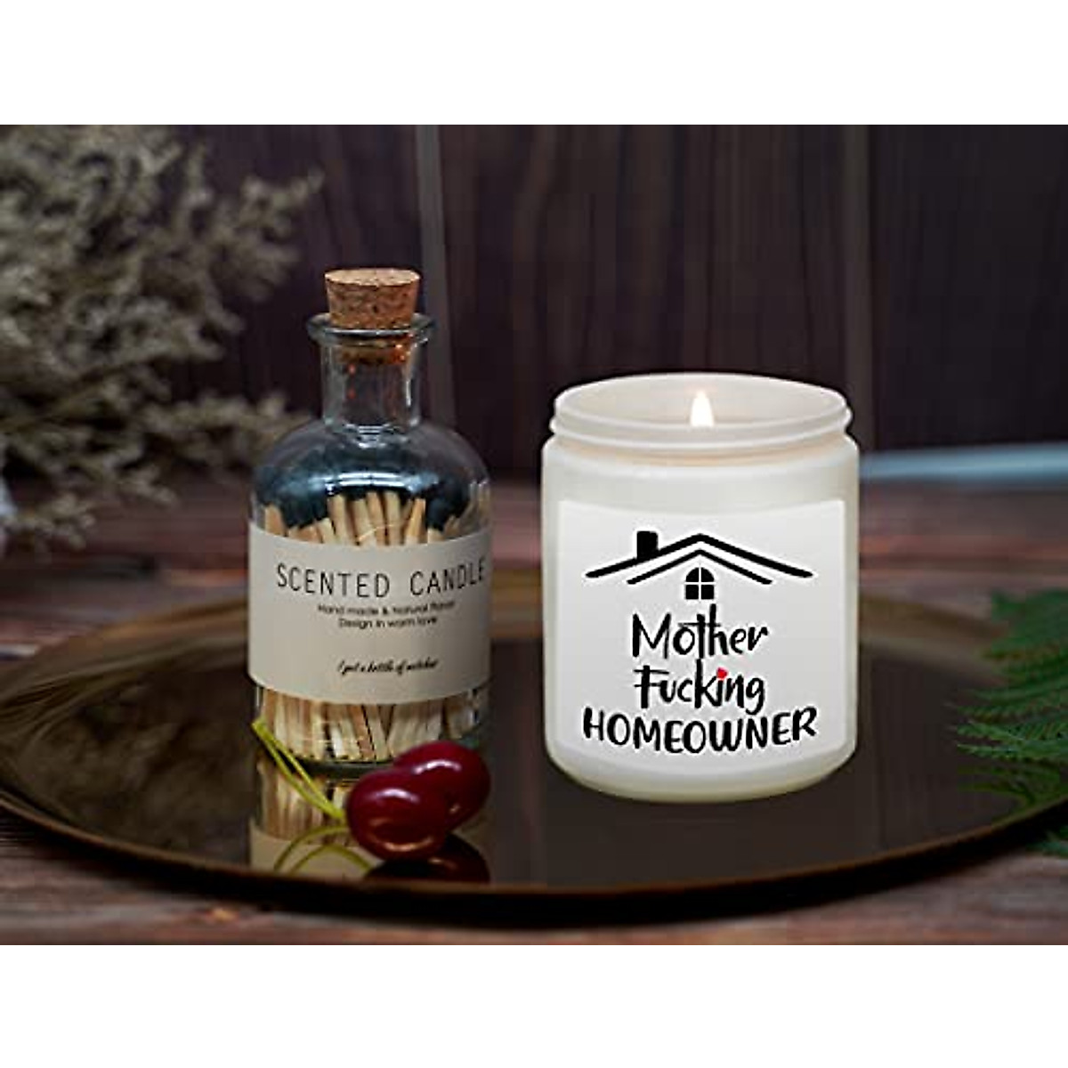 Fufandi Lavender Scented Candles with Keychain - Housewarming Gifts - House Warming Presents for New Home - Funny Housewarming Gifts for Women - Moving Gifts, New House Apartment Gifts