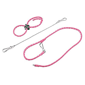 SALUTUYA Small Animal Harness Leash, Squirrel Traction Rope Adjustable Hamster Harness Lightweight for Sugar Glider Squirrel Hedgehog(Pink)
