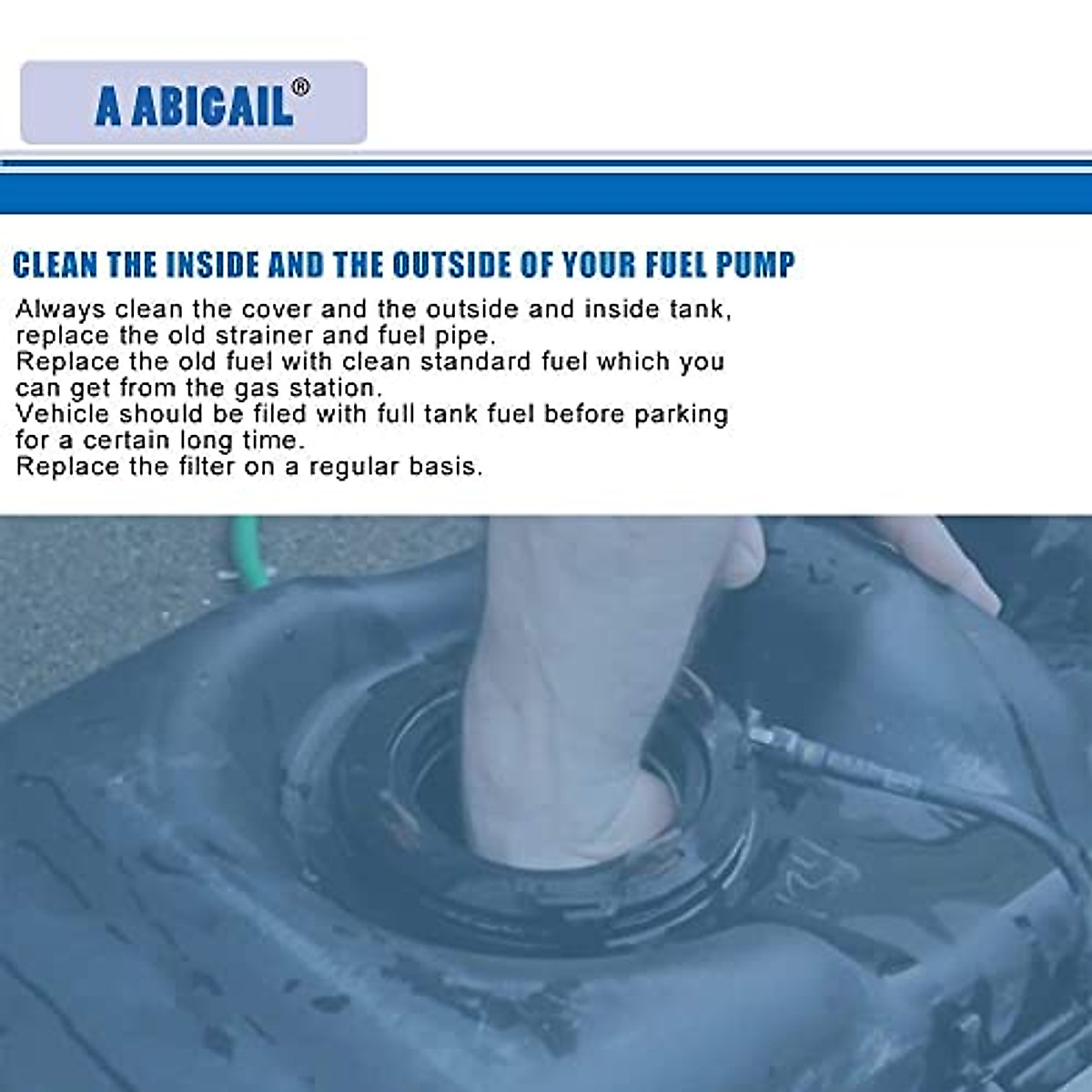 Electric Fuel Pump SP2007H Replacement for Compatible with 1990-1996 Ford F150 F250 F350 1997 F-250 HD (After Axle Tank; Steel Tank; 18 Gal Tank)