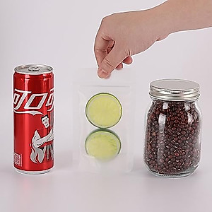 100Pcs Stand Up Pouches, Matte Resealable Bags, Heavy Plastic Ziplock Coffee Bag, Food Snacks Treats Bag, 3.5 x 5.5 inch