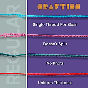 Starter Pack of 12x50g Acrylic Yarn Skeins with Black Yarn Storage Bag Bundle