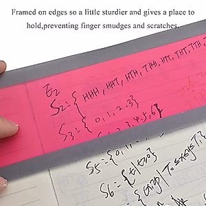 Acoeitl Guided Reading Highlight Strips Colored Overlay Bookmarks Tracking Rulers Focus Words Stop Jump Fun to Read Keep Sentence Organized Relax Eyes Reduce Glare for Dyslexia Student 6 Colors 6Pcs