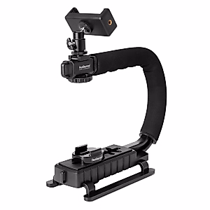 Fantaseal 4in1 DSLR/Mirrorless/Action Camera +Camcorder +Smartphone Stabilizer Holder We-media YouTube Vlog Low Position Video Rig Mount Fit for GoPro Sony DJI OSMO ACTION Nikon Canon iPhone Samsung
