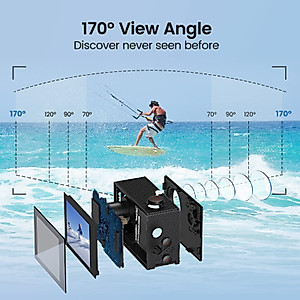 AKAIRIO Action Sports Camera with Accessories Mount Kit 3 1350mAh Batteries,HD WiFi Remote Underwater Camera with Waterproof Case,Outdoor Video Action Camera 4k with Wide Angle Lens