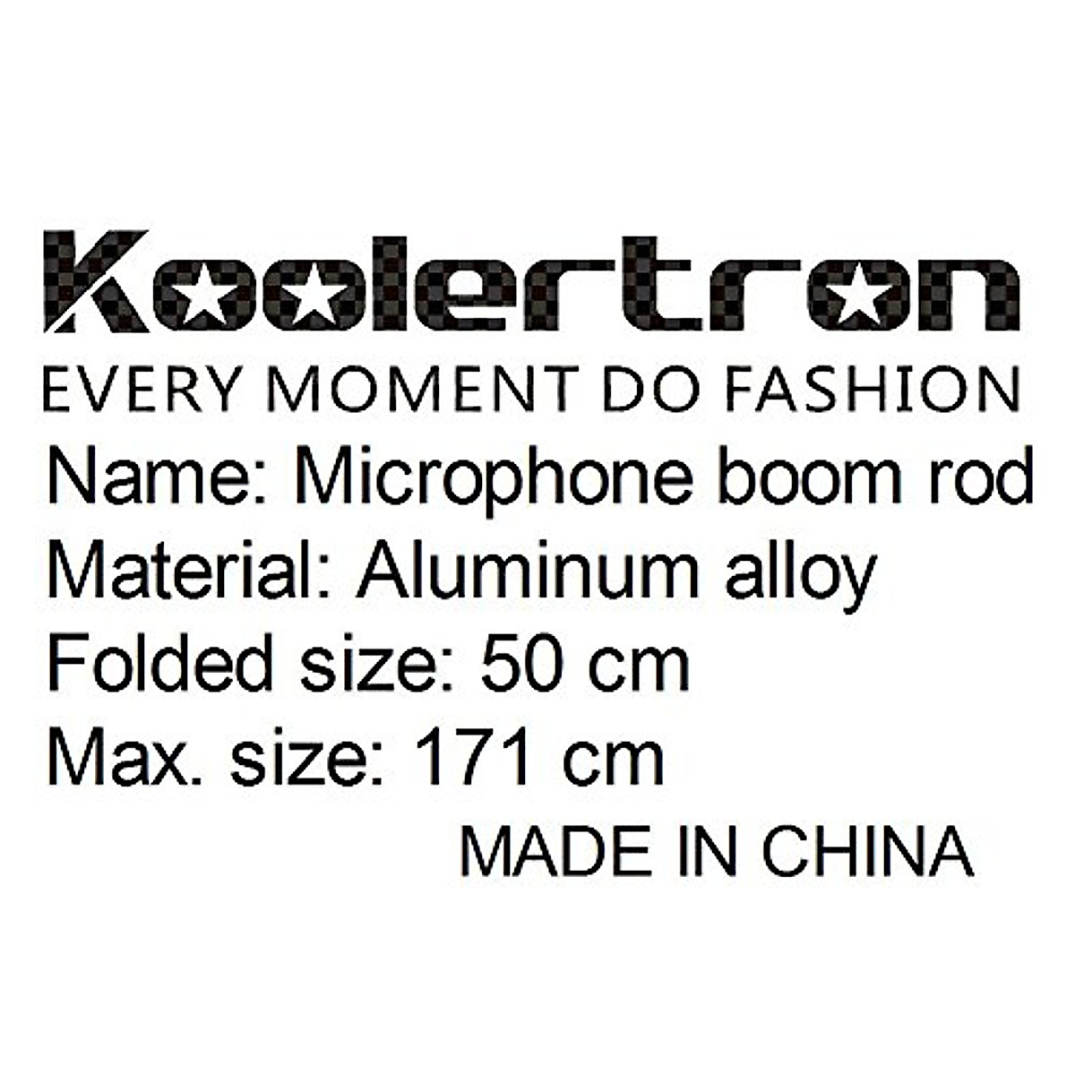 Koolertron Portable Mic Boom Pole Arm 4 Section Stretchable Padded Handheld Telescopic Aluminum Adjustable with Easy Twist Locks and Padded Handle for Professional Shotgun Microphones Fish Pole exte