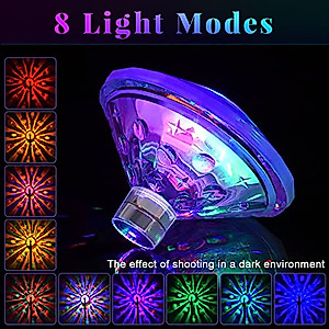 PTFJZ Swimming Pool Light- Floating Pool Lights with 8 Modes Lighting Underwater Waterproof Decorative Lights for Pool Pond Fountain Garden Party Decoration Accessories (2pcs)