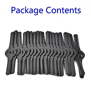 SAITOM 20PCS Plastic Cutter Blades for Electric Cordless Grass Trimmer Lawn Mower Grass Cutter Replacement Plastic Blades Garden Tools