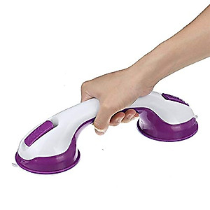 Portable Bathroom Grip Rail SPA Bath Shower Support Safety Suction Mount Handle Bar Vacuum Suction Cup Anti Slip Support (Color : Purple)