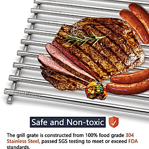 Hongso 19 1/4" SUS304 Stainless Steel Cooking Grid for Gas Grill Brinkmann, Charmglow, Costco, Jenn Air, Members Mark, Nexgrill, Perfect Flame and Other Grill Grates Replacement, 3 pieces SCI1S3