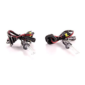 Pair of DDM Tuning Bi Xenon Retrofit Mini H1 Projectors V3 Ultra,2.5in, W / DDM Slim 35W HID Kit and Mini Gatling Gun Shrouds, (DDM 35W,5000K)