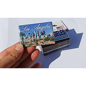 Set of 12 California Fridge Magnet - Los Angeles-Hollywood-Santa Monica-Travel Souvenir-2.75 x 1.75 inch-Pack of 12