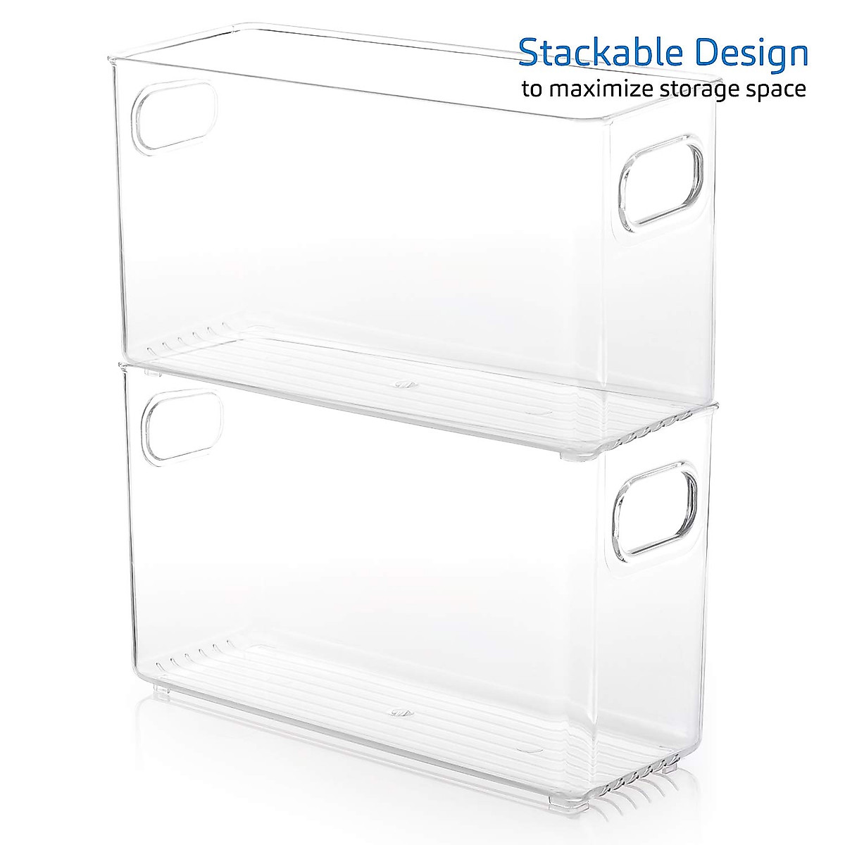 StorageBud Pantry Organization And Storage - Refrigerator Organizer Bins - Stackable Clear Fridge & Freezer Organizer - Great For Pantry, Storage, Fridge, Freezer