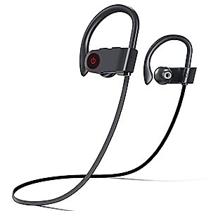 WELTENT Bluetooth Headphones, IPX7 Waterproof Wireless Sport Earbuds in-Ear, HiFi Bass Stereo Running Headphones with Noise Canceling Mic for Workout Fitness Gym, Up to 10 Hours Playtime, BlackGray
