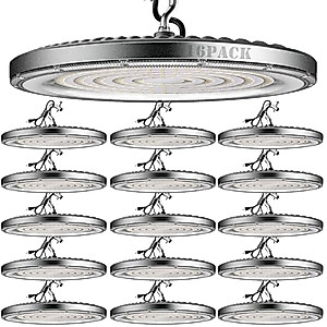 Lightdot 16Pack 240W LED High Bay Shop Light 5000K 36000LM (Eqv. to 1000W HPS/MH) ETL Listed LED High Bay Light, AC100-277V UFO LED Lights with US Plug - 5Yrs Warranty