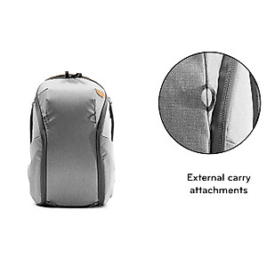 Peak Design Everyday Backpack Zip 15L Ash, Carry-on Backpack with Laptop Sleeve (BEDBZ-15-AS-2)