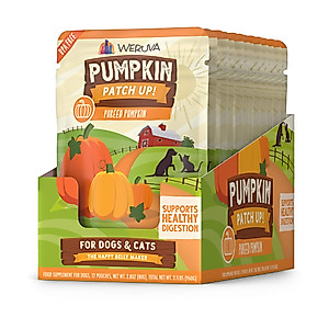 Weruva Pumpkin Patch Up!, Pumpkin Puree Pet Food Supplement for Dogs & Cats, 2.80oz Pouch (Pack of 12)