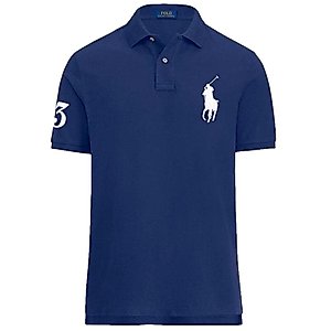 POLO RALPH LAUREN Mens Big & Tall Classic Fit Short Sleeve Big Pony Mesh Polo (3XB, Navy)
