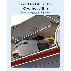 BAGSMART Rolling Travel Backpack, Water-Resistant Travel Laptop Backpacks with Wheels for Adults, 17 Inch Large Roller College Backpack Luggage Carry on with 2 Packing Cubes, Gray