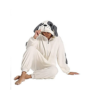 vavalad Adult Dog Onesie Pajamas Cosplay Animal Plush Homewear Sleepwear Costume Women Men