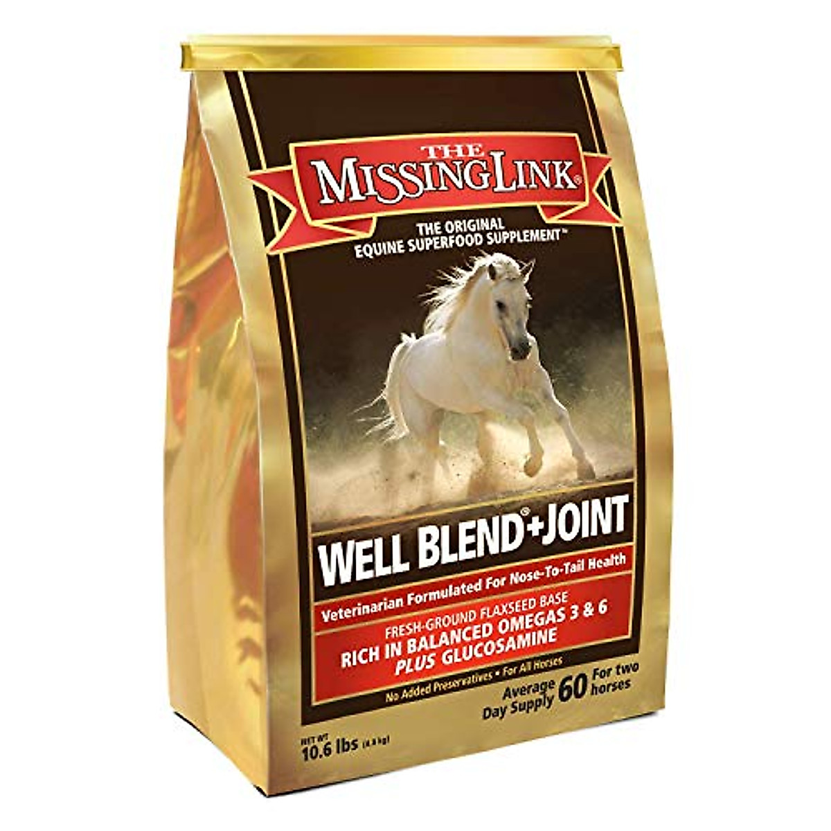 The Missing Link Equine Well Blend + Joint Superfood Supplement Powder, 10.6 lb. Bag / 120 Day Supply