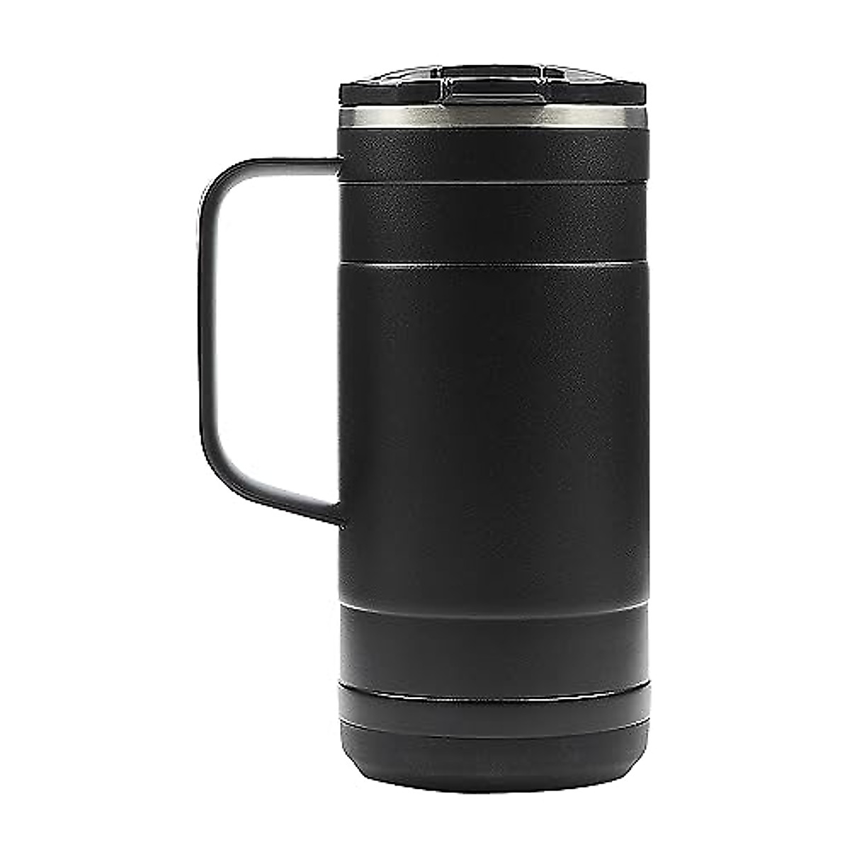 Pelican Hydration Pelican Ridge™ 18 oz Vacuum Insulated Tumbler - Recycled Stainless Steel Double Wall Travel with Dual Lid, Powder Coated Insulated Coffee Mug For Hot Cold Drinks, Jet Black