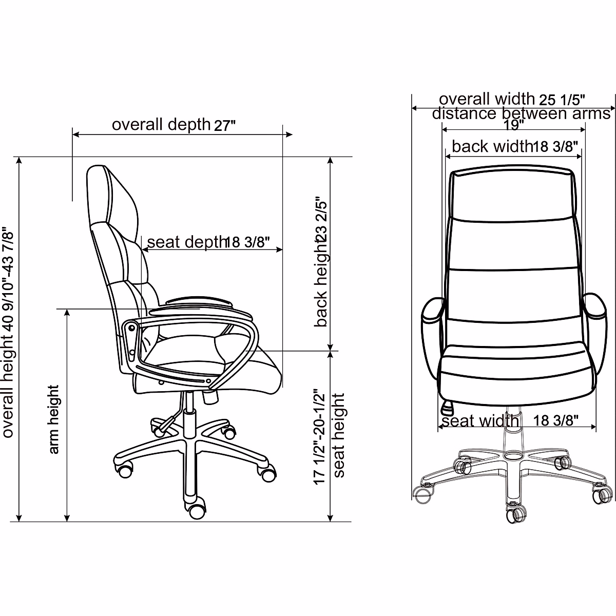 Lorell LLR41843 Soho High-Back Leather Executive Chair